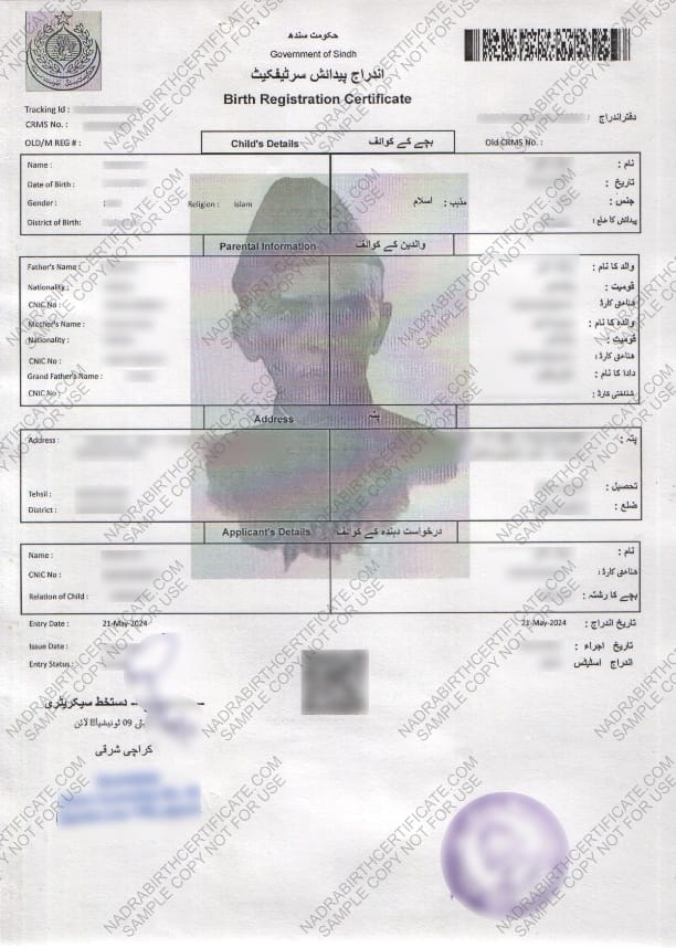Nadra Online Birth Certificate Karachi